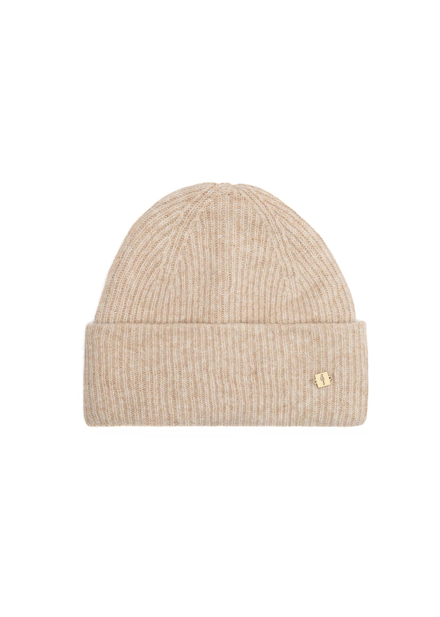Light beige women's wool blend cap CZADT-0201-80(Z25) | OCHNIK