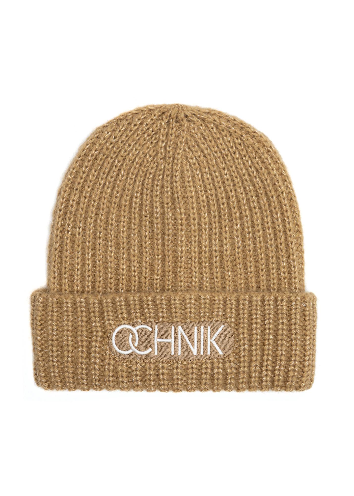 Beige women's hat with the OCHNIK logo CZADT-0075A-81(Z25) | OCHNIK